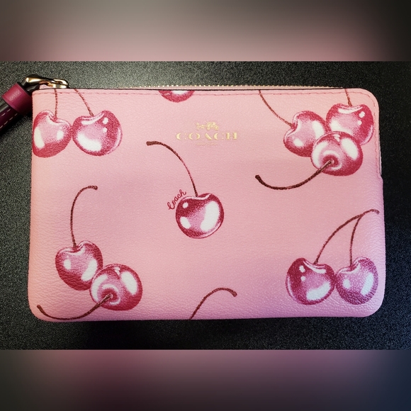 Coach | Bags | Coach Cherry Print Wrislet | Poshmark